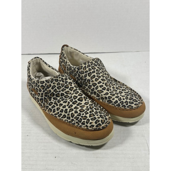 Sperry | Shoes | Sperry Mock Siders Leopard Print Slip On Sneakers ...